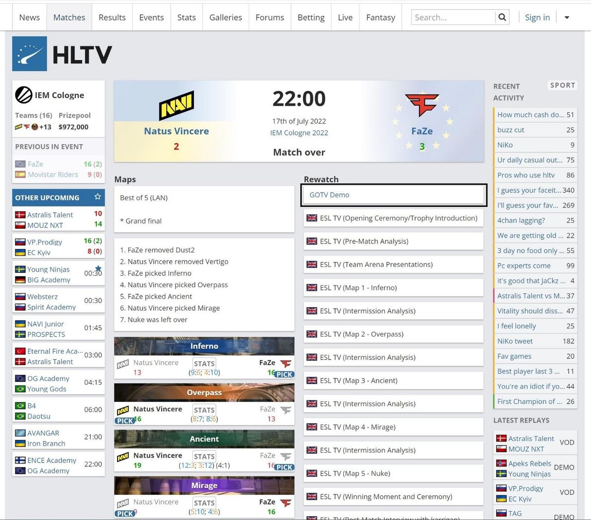 【CS】HLTV保姆级使用教程【上】 - 哔哩哔哩