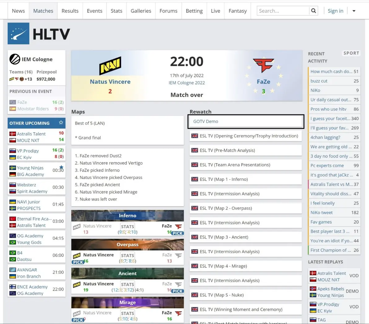 【CS】HLTV保姆级使用教程【上】 - 哔哩哔哩