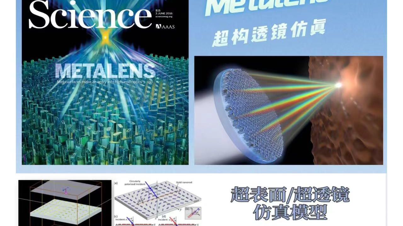 超表面案例仿真（4）——宽带全息超表面模型 FDTD仿真 超表面 - 哔哩哔哩