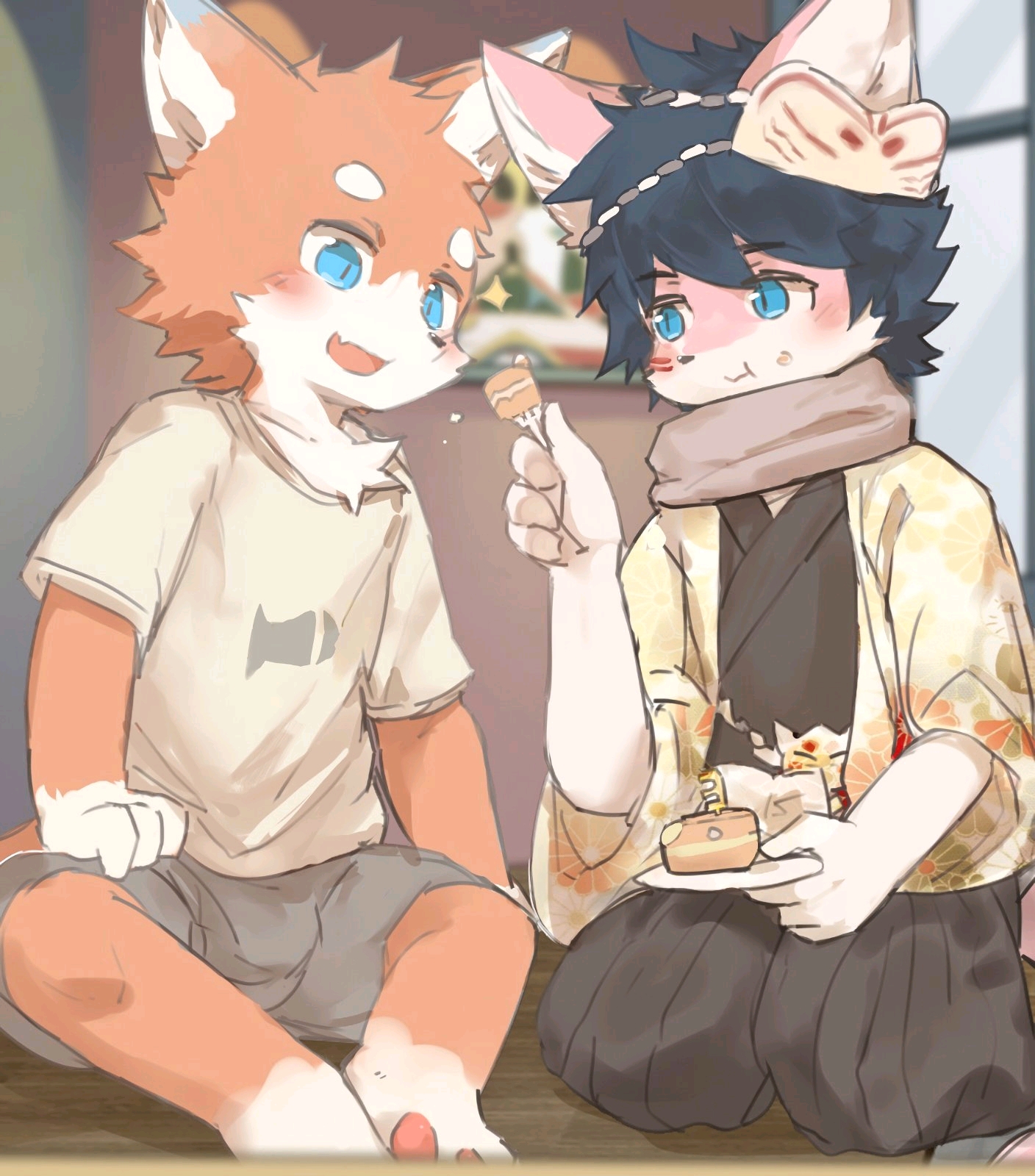 Furry图片转载 Twitter作者:Nekowuwu - 哔哩哔哩