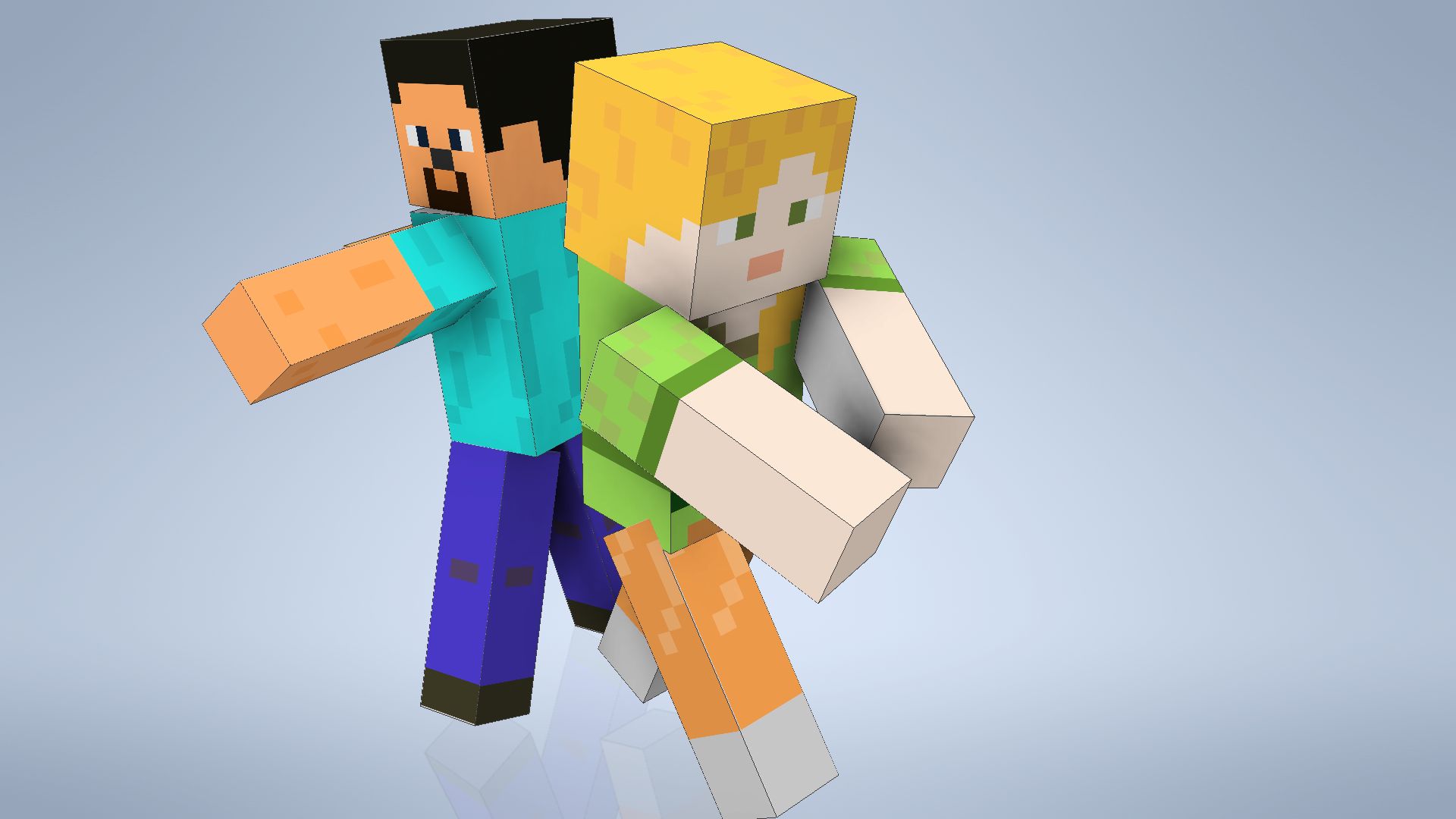 《我的世界》史蒂夫和艾利克斯三维建模教程 - 哔哩哔哩