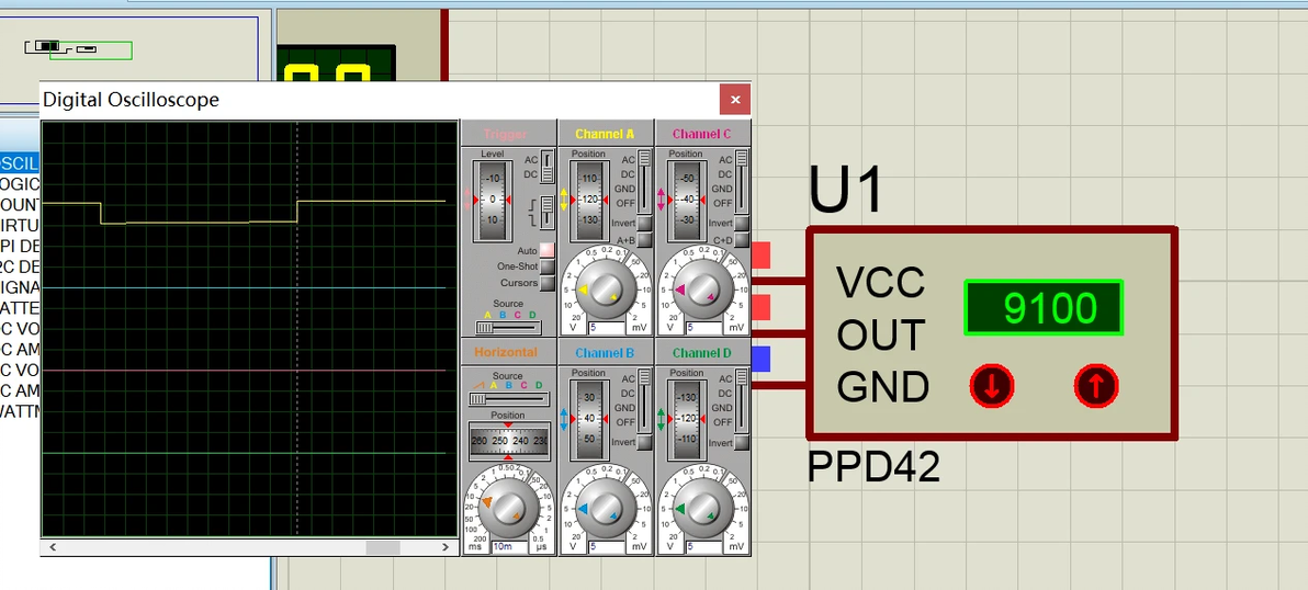 Proteus中PPD42（PM2.5）传感器的学习（单片机采集 阈值判断 新风系统） - 哔哩哔哩