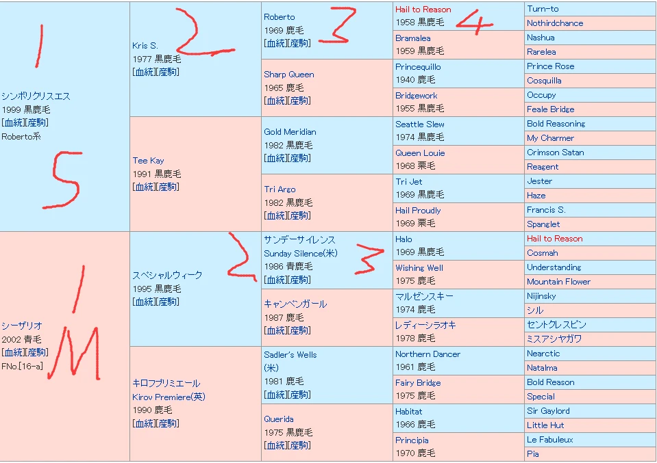 一张图看懂赛马血统浓度 - 哔哩哔哩