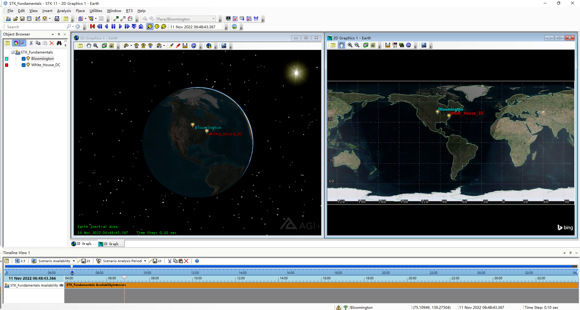 【STK11官方Tutorial学习笔记】Lesson2：插入并配置STK对象 - 哔哩哔哩