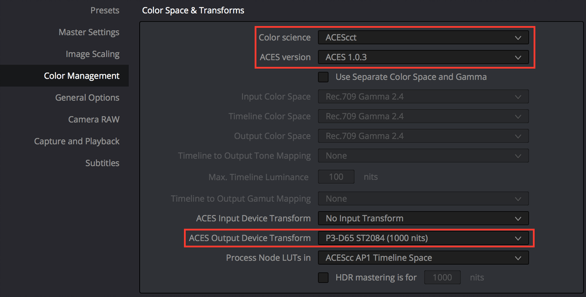 在达芬奇中解决ACES色彩管理的工作流程 - 哔哩哔哩