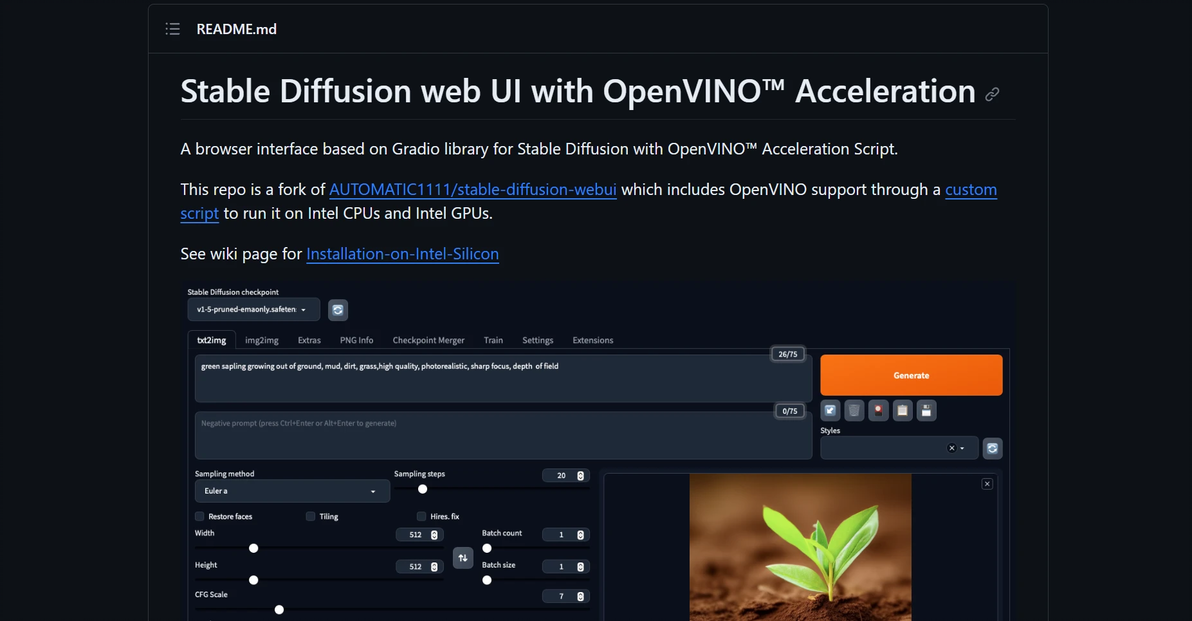 轻薄本如何玩转AI绘画？整合包与安装教程：Stable Diffusion WebUI OpenVINO加速方案 - 哔哩哔哩
