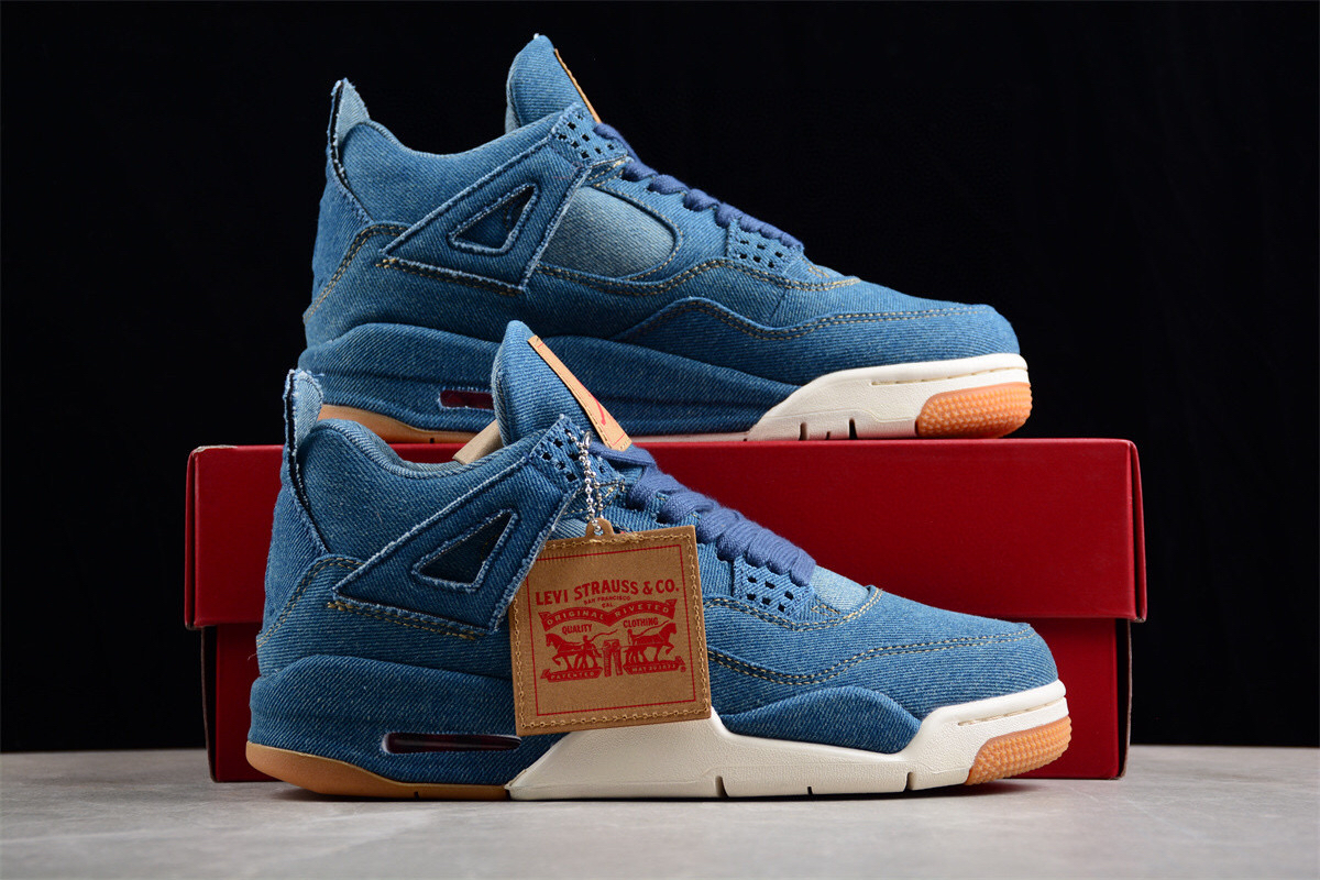 乔丹 Levi’s x Air Jordan 4 Denim AJ4 李维斯联名牛仔蓝篮球鞋 - 哔哩哔哩
