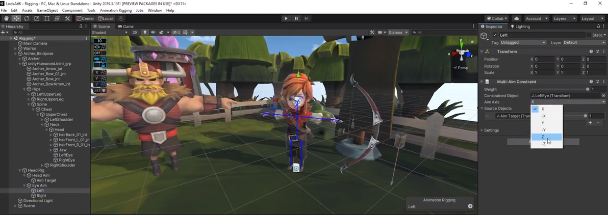 Unity学习笔记 Vol 70 使用动画绑定(animation Rigging)制作程序化的角色动画 哔哩哔哩
