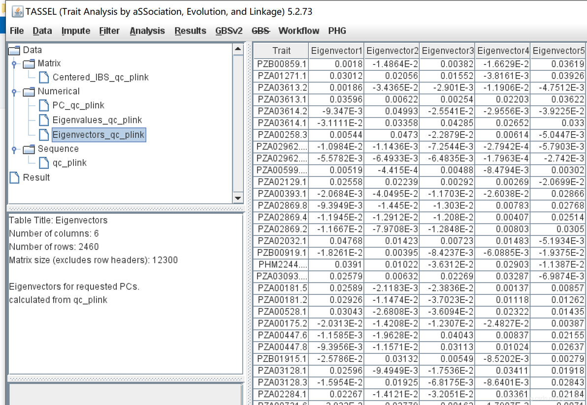 使用TASSEL学习GWAS笔记（3/6）：基因型数据可视化：kingship，PCA，MDS - 哔哩哔哩