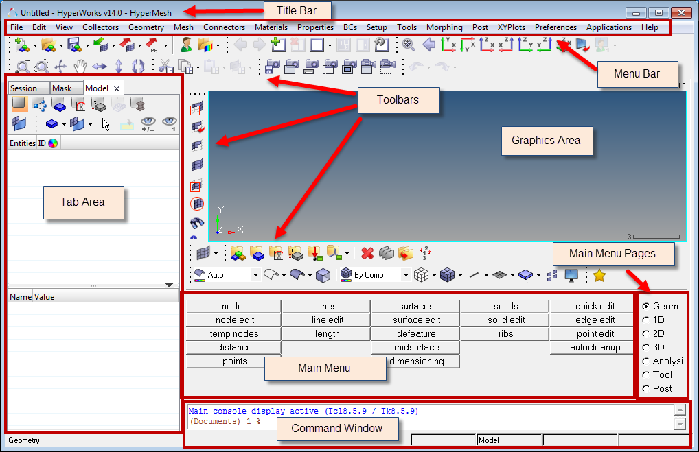 Hypermesh学习笔记-1-导入及几何清理 - 哔哩哔哩
