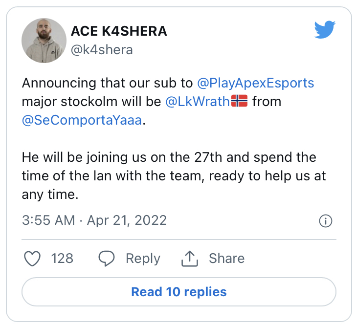 ALGS S2季后赛队伍Acend在一人签证问题下终于找到其替补选手 - 哔哩哔哩