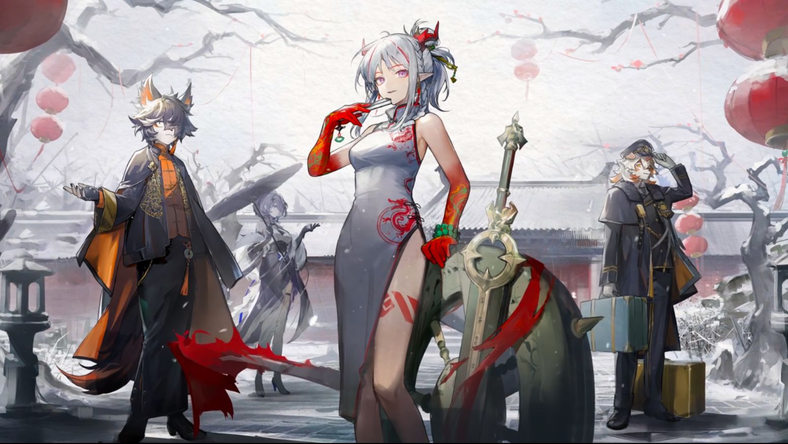 【4k壁纸】【明日方舟】0011系列时装海报 哔哩哔哩