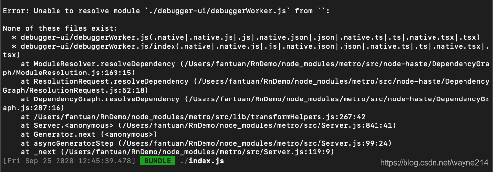 RN运行项目报错：Unable to resolve module `./debugger-ui/debuggerWorker. - 哔哩哔哩