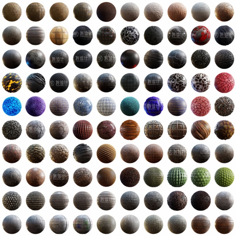 400个超详细的PBR贴图+材质预设合集 Physical 8 – XXL PBR Textures Collection - 哔哩哔哩