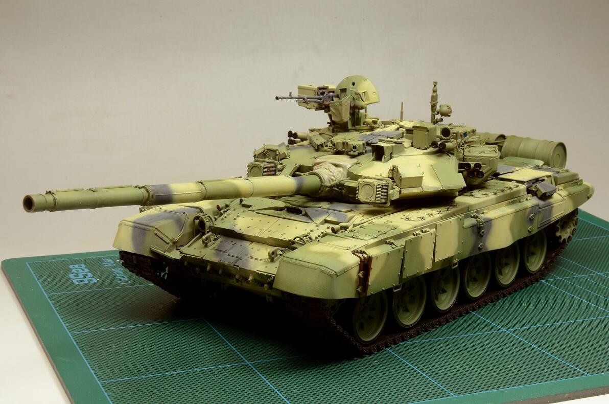 MENG俄罗斯T90A主战坦克制作（涂装旧化篇） - 哔哩哔哩