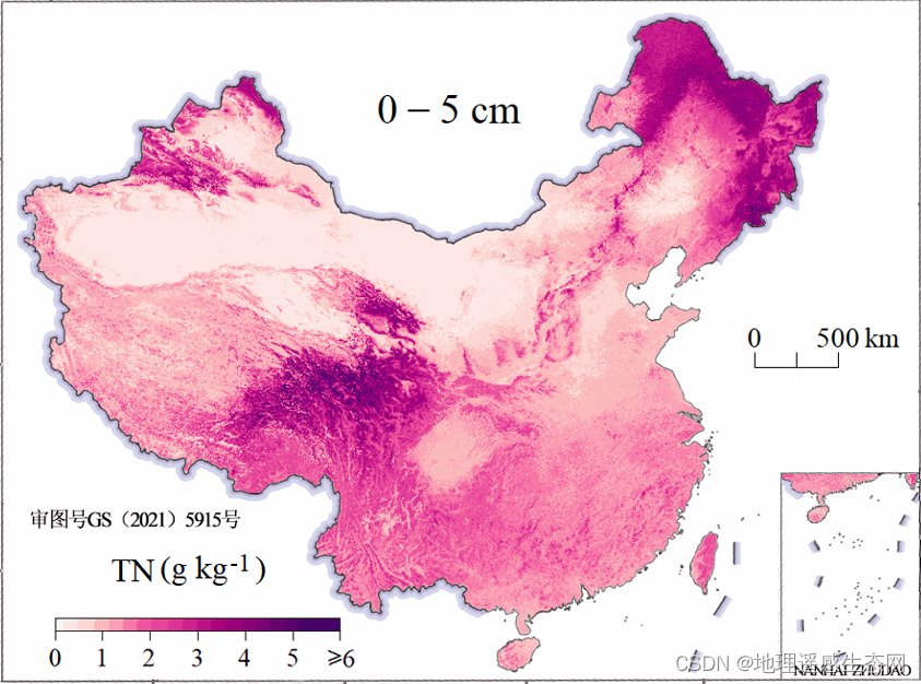 中国土壤总氮含量空间分布数据 哔哩哔哩