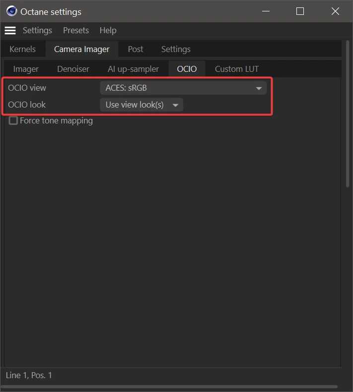 Octane ACES/OCIO如何设置？ - 哔哩哔哩