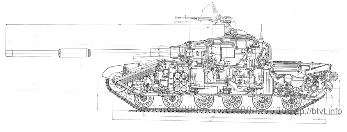 多个第一：T-64主战坦克的结构图 - 哔哩哔哩