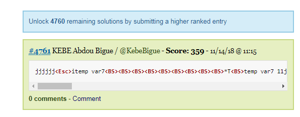 vimgolf使用简介 - 哔哩哔哩