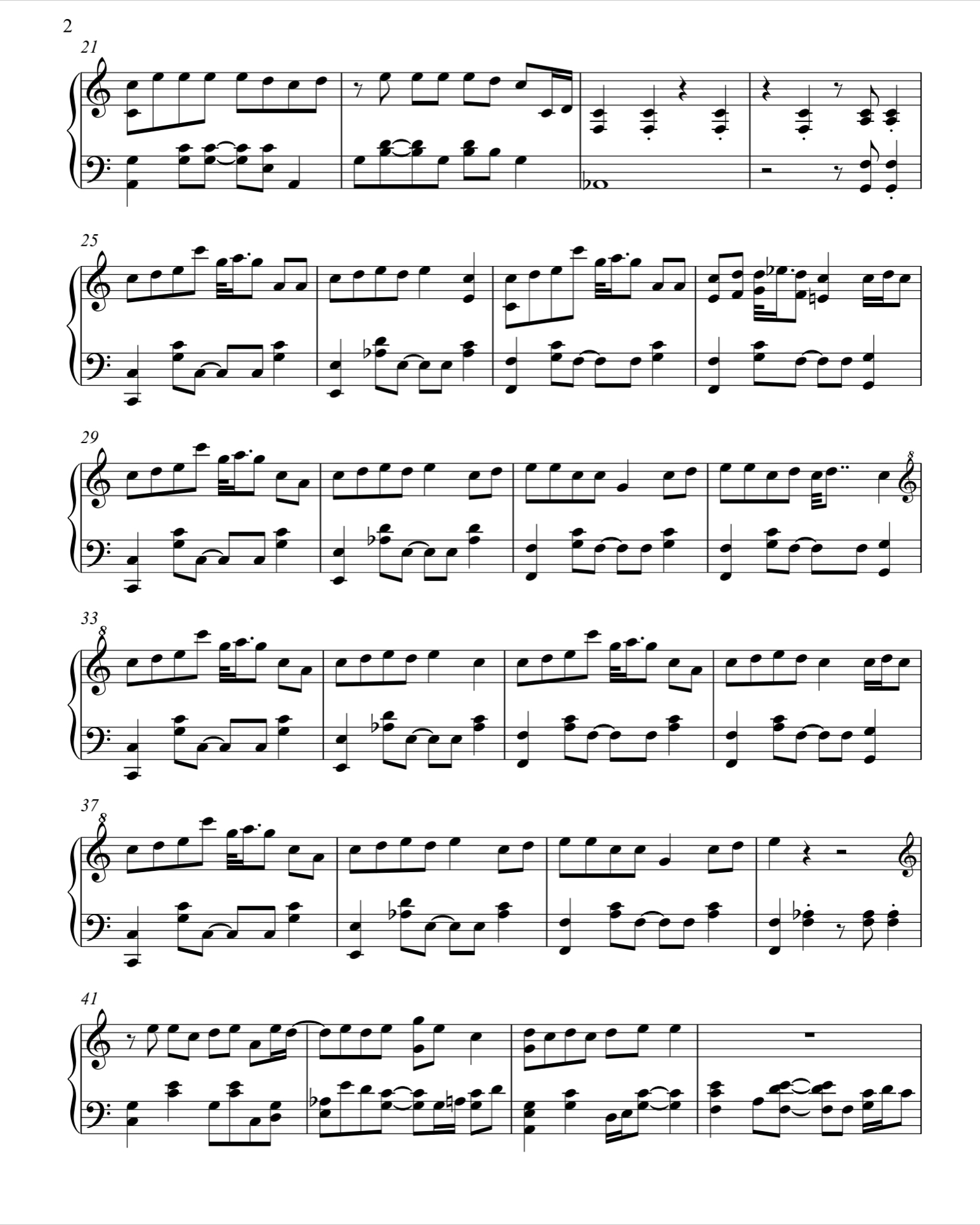 【原神】同人曲「如果突然想起我」钢琴谱 哔哩哔哩