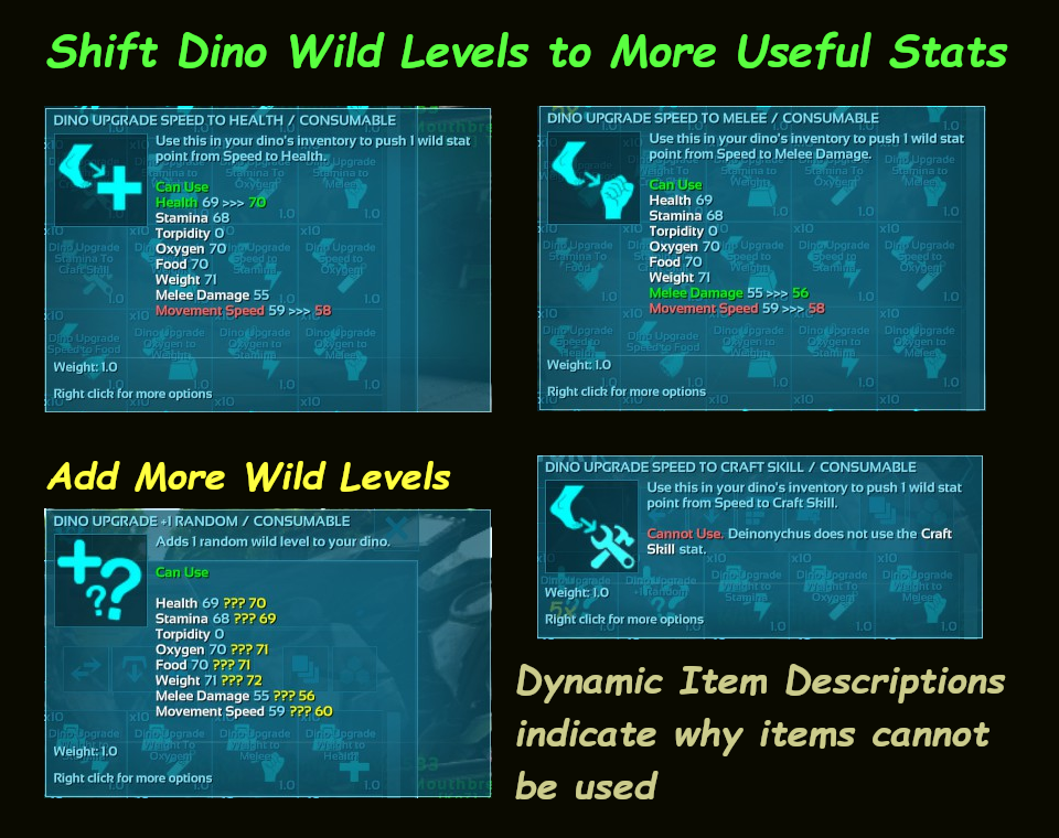 全面生物编辑MOD——Upgrade My Dino物品功能介绍及代码翻译 - 哔哩哔哩