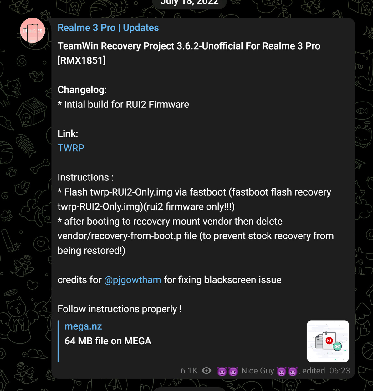 rmx1851(realme x 青春版 realme 3 pro) realmUI2.0 救砖 @230106 - 哔哩哔哩