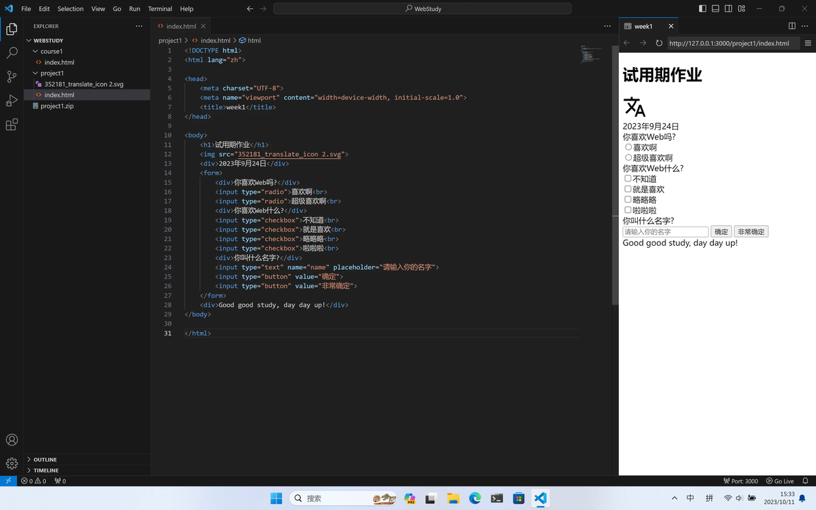 使用Live Preview实现VSCode实时预览html网页文件 - 哔哩哔哩