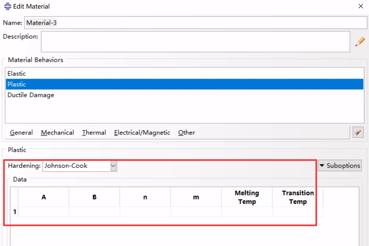 Abaqus材料属性如何定义（21）---非弹性力学性能---Johnson-Cook塑性 - 哔哩哔哩