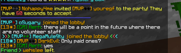 Hypixel或将移除Helper（志愿者）职位？GM rank更新！ - 哔哩哔哩