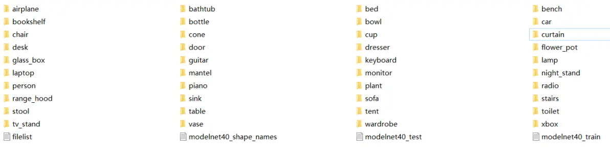 3D点云专题—ModelNet40数据集介绍 - 哔哩哔哩