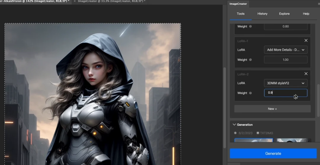 PS智能插件ImageCreator！免费无限制，真的卷疯了！ - 哔哩哔哩
