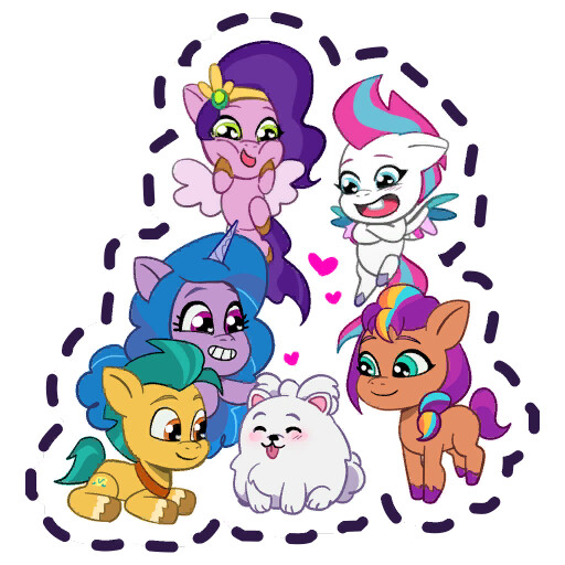 小马宝莉G5官游: Mane Merge贴纸 (5) - 哔哩哔哩