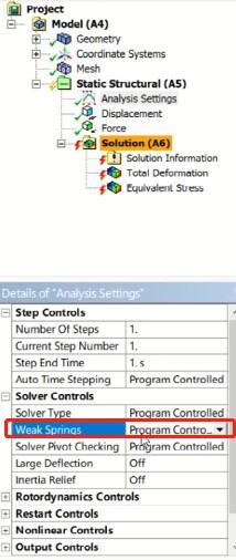 【操作】Ansys WorkBench如何使用弱弹簧 - 哔哩哔哩