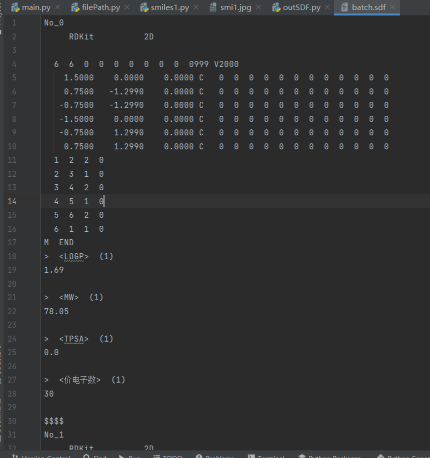 RDkit输出SDF文件及SDF格式简介 - 哔哩哔哩