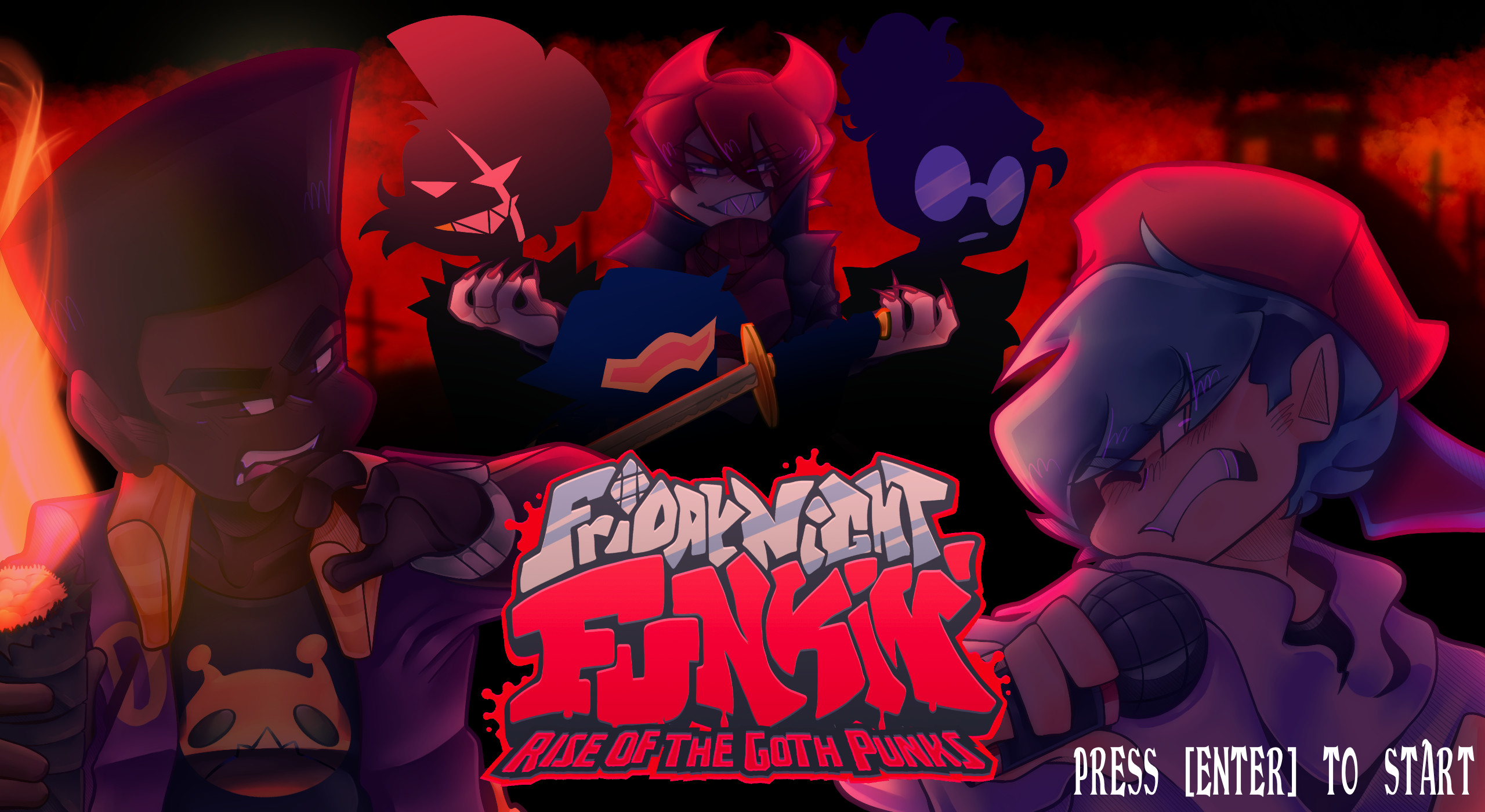 【FNF模组介绍】Rise of the Goth Punks篇 - 哔哩哔哩