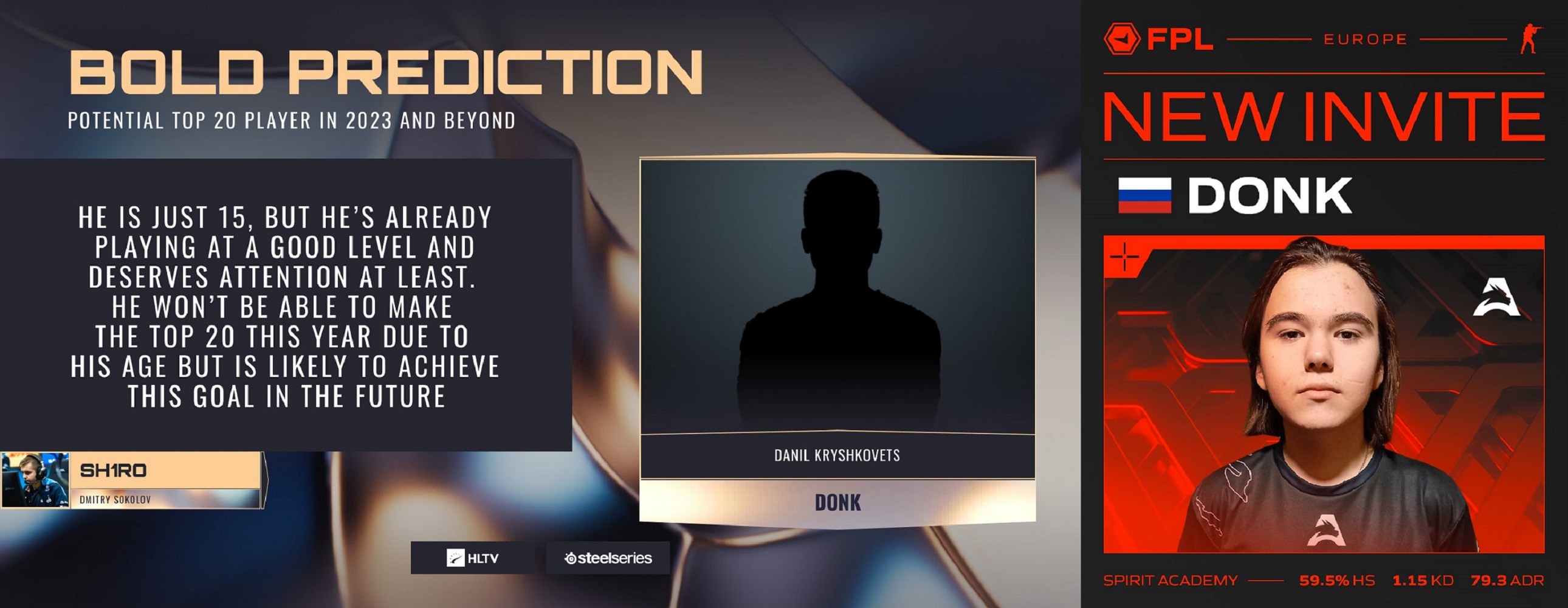 【CS】超级新秀donk - 哔哩哔哩