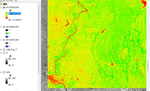 ArcGIS计算NDVI植被指数的几个方法和注意点 - 哔哩哔哩