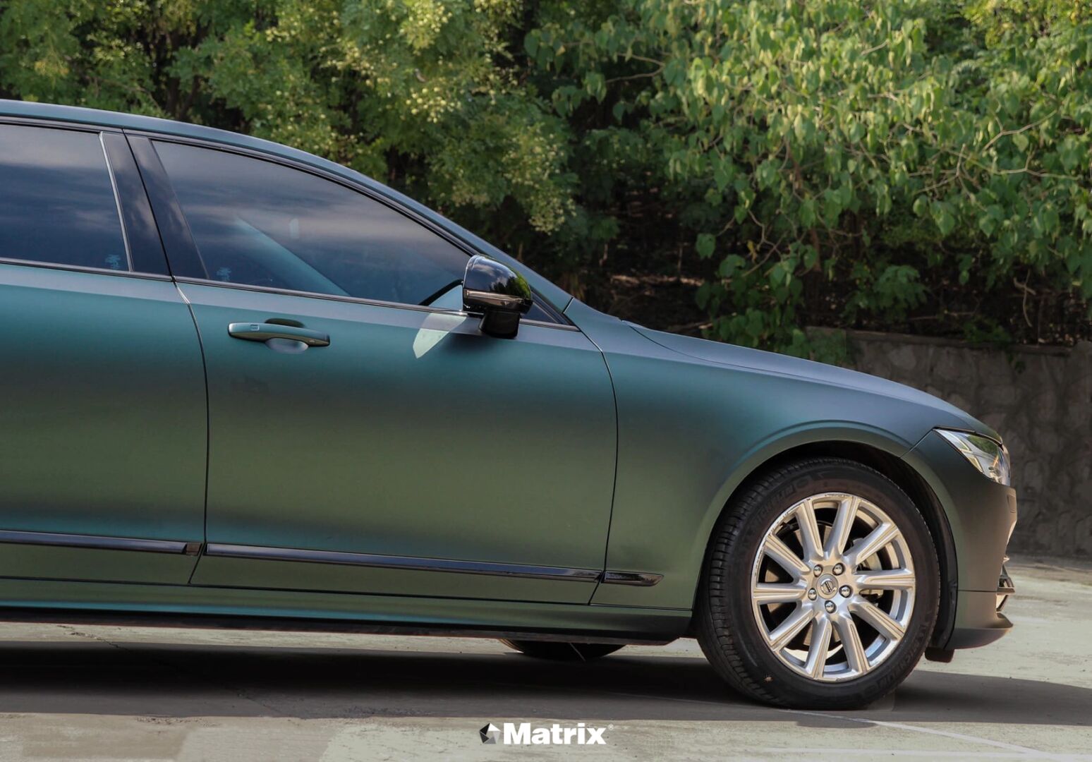 沃尔沃S90矩阵Matrix改色膜超哑仙踪绿，超哑系列自带的厚重感 - 哔哩哔哩