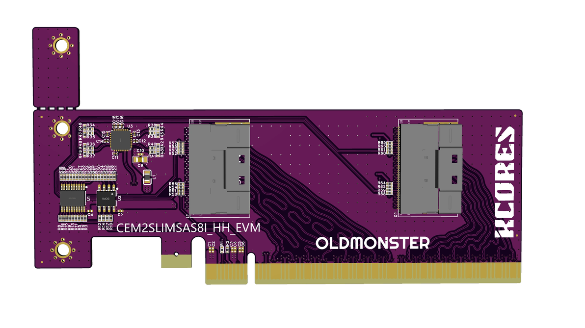 PCIEX16转双口SFF-8654双口HOST拆分卡 - 哔哩哔哩
