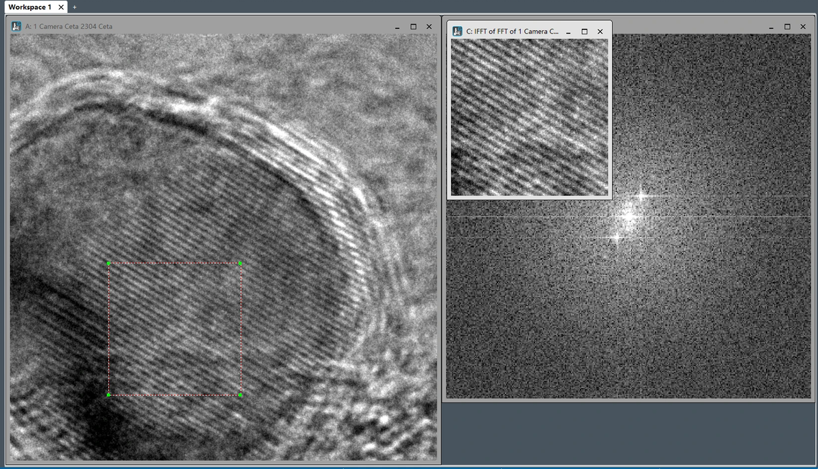 HRTEM晶格条纹间距测量——DigitalMicrograph（GMS） - 哔哩哔哩
