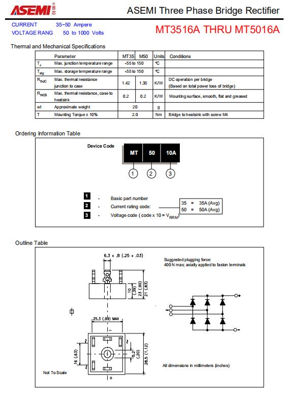 MT5016A-ASEMI大功率三相整流方桥MT5016A - 哔哩哔哩