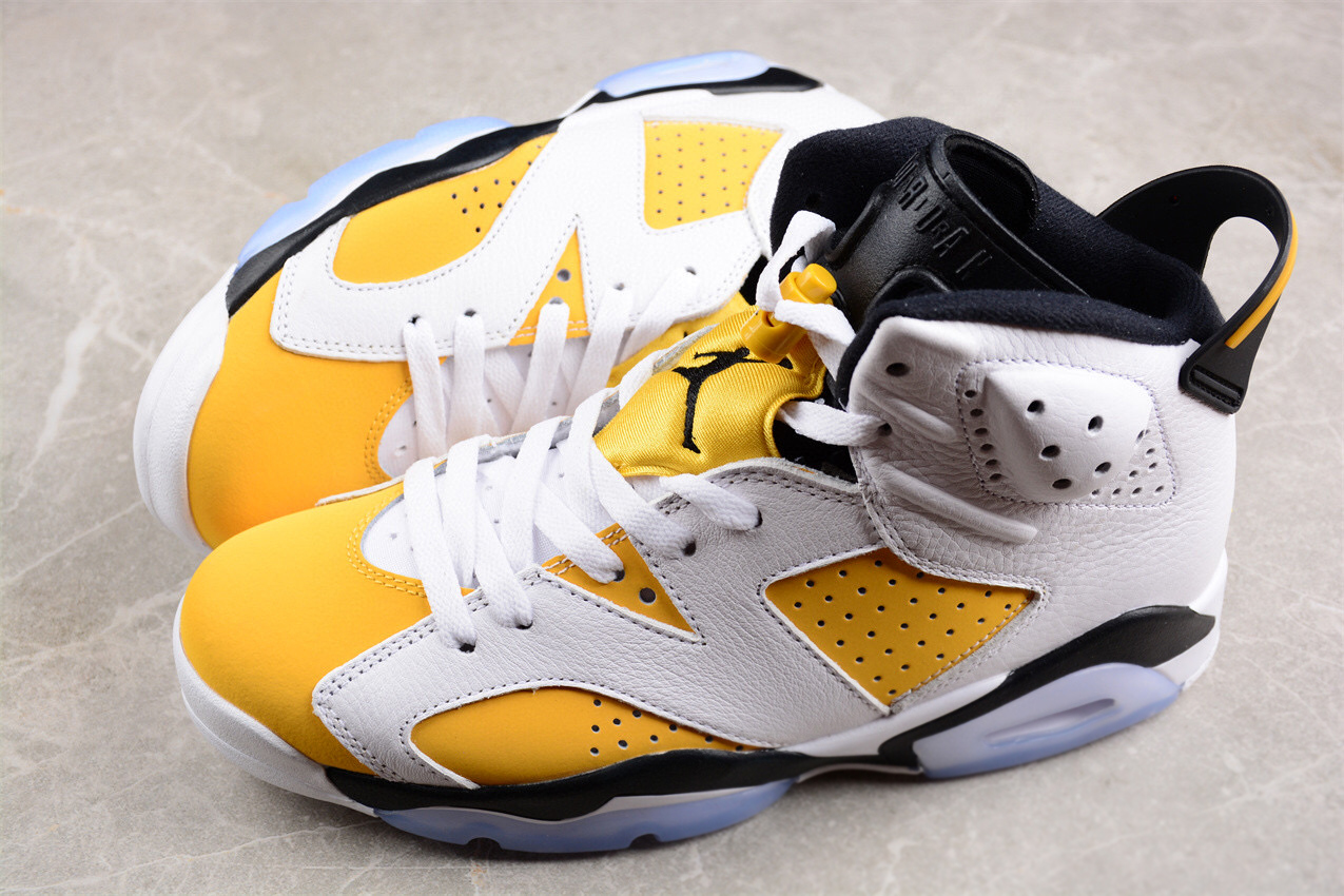 乔丹 Air Jordan 6 Yellow Ochre AJ6 黄白黑篮球鞋 - 哔哩哔哩