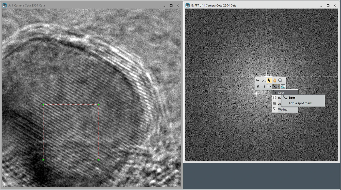 HRTEM晶格条纹间距测量——DigitalMicrograph（GMS） - 哔哩哔哩