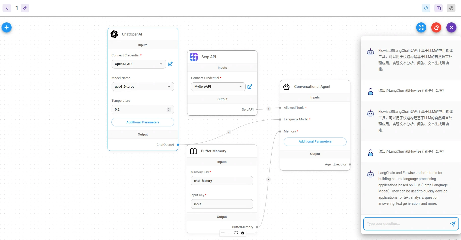 【笔记】图形化构建自己的ai应用程序——langchain可视化工具flowise 哔哩哔哩