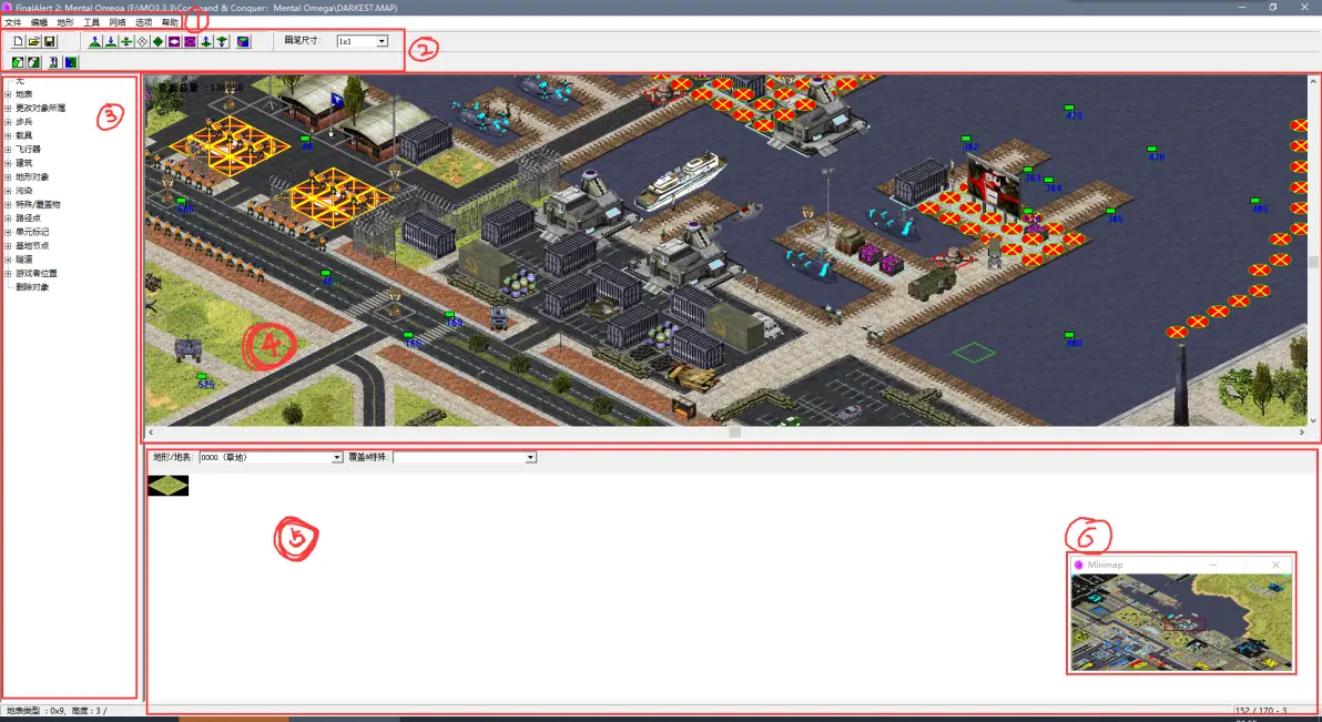 【教程】02红色警戒2地图编辑器FinalAlert2入门基础教程 - 入门篇 - FA2界面 - 哔哩哔哩