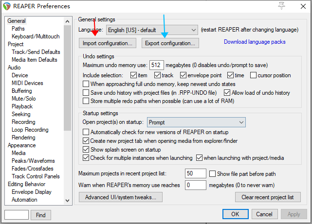 Reaper使用手册笔记（2）基本设置 - 哔哩哔哩