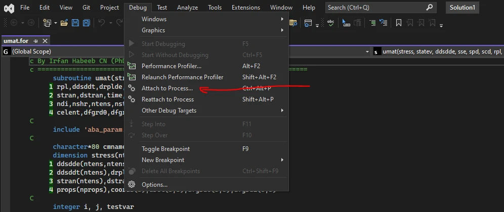 Win + Linux ABAQUS UMAT / DEBUG - 哔哩哔哩