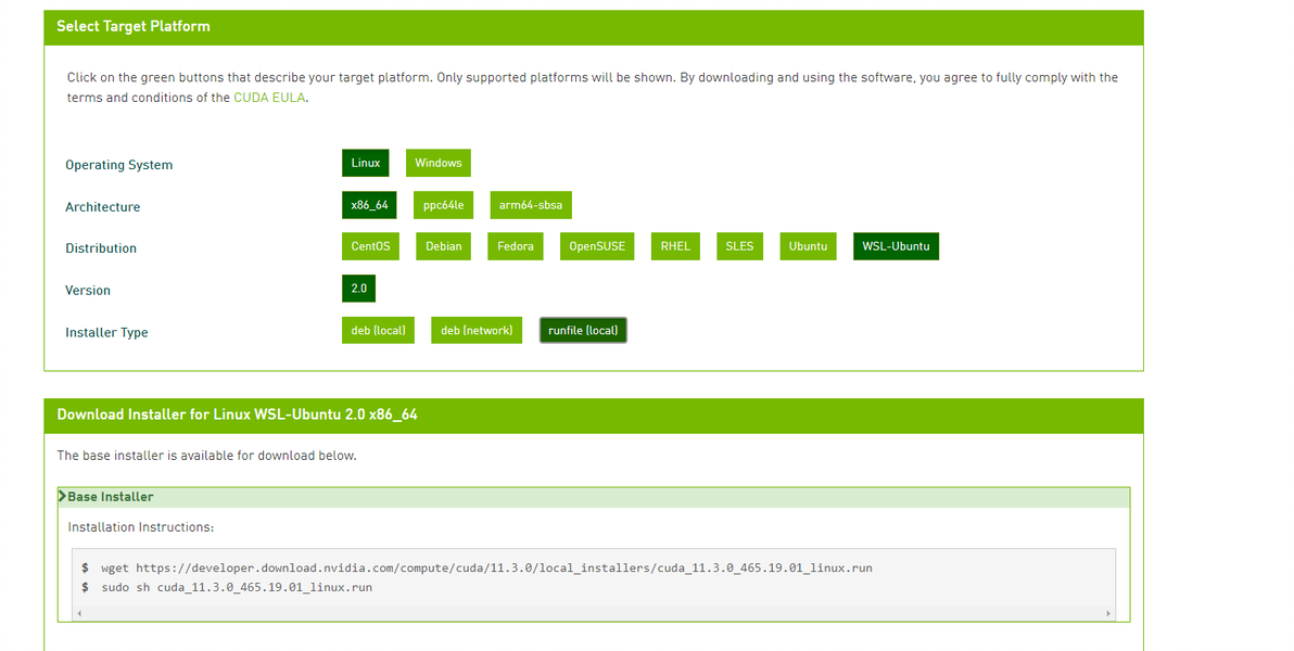 在WSL 2中配置Cuda以及gpu版本的pytorch(2022最新版) - 哔哩哔哩
