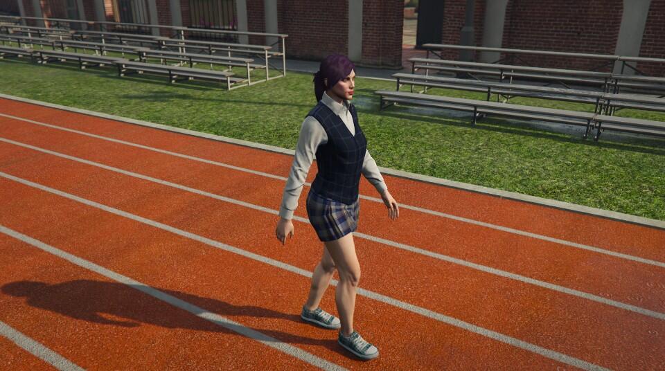 【GTA5OL】三款JK风格的在线模式女角色穿搭，让你的小哑巴充满学园风 - 哔哩哔哩