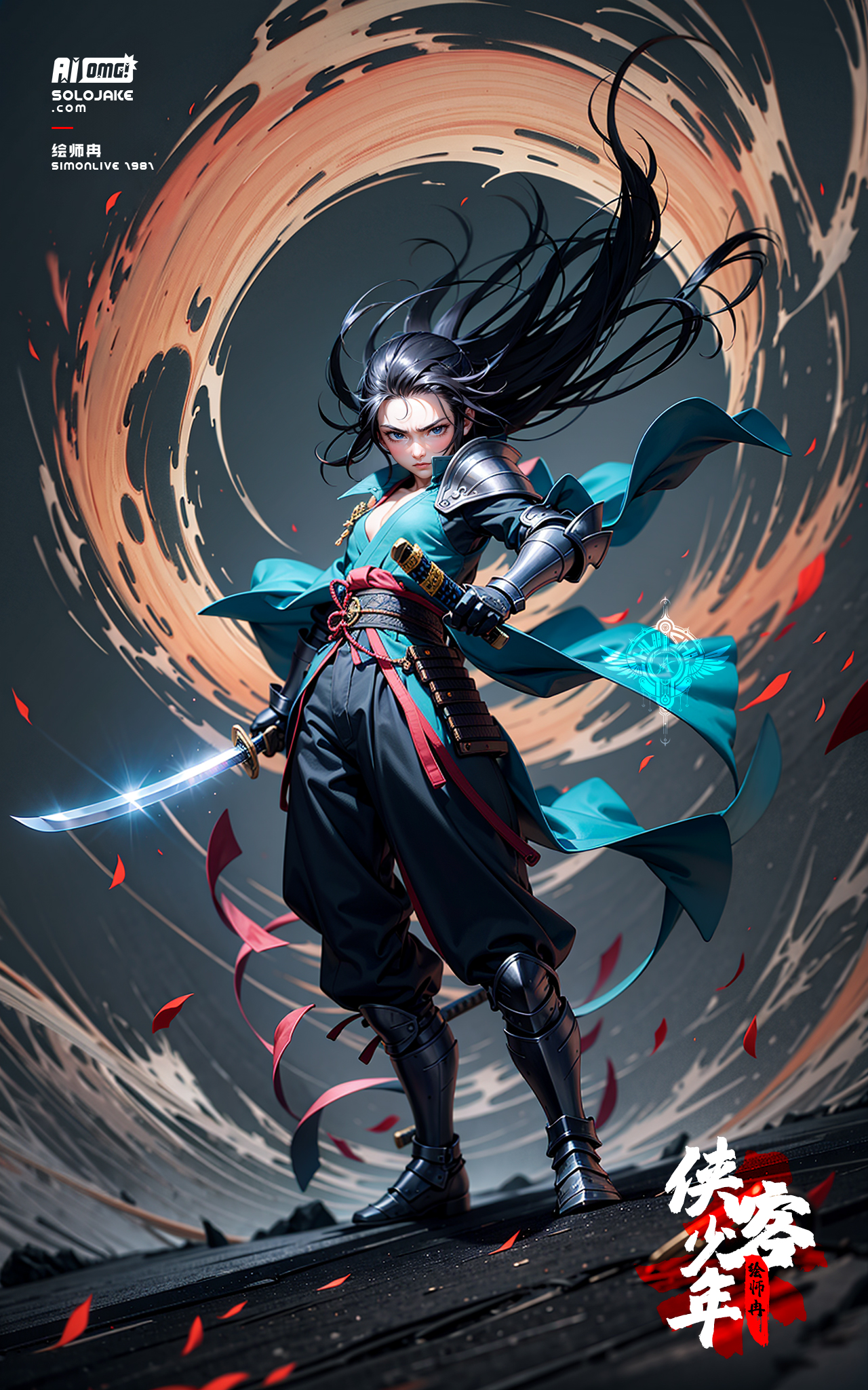 Niji+SD绘画-侠客少年 - 哔哩哔哩